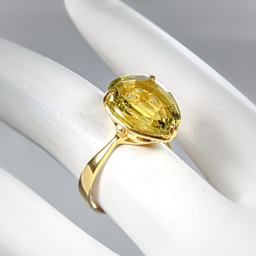Handmade 7ct+ Natural Lemon Quartz Ring 925 Sterling Silver Size 7.5 ...