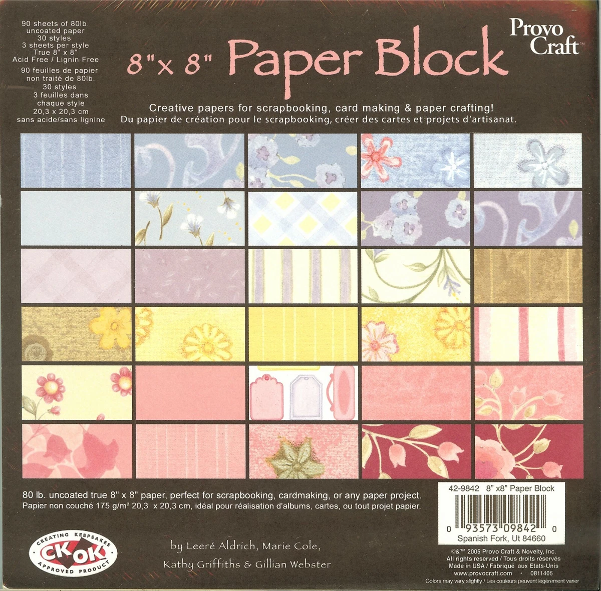 8x8 Scrapbook Paper