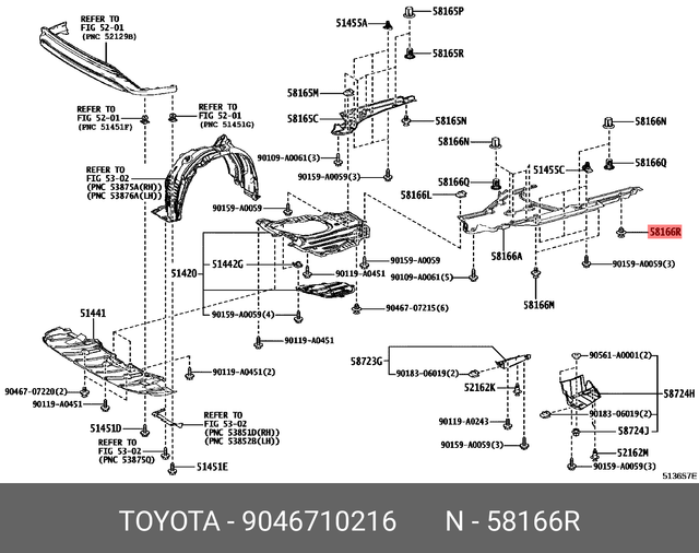 Genuine OE clip for room partition board 9046710216 for TOYOTA 90467 ...