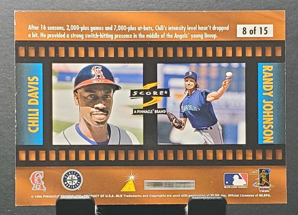 1996 Score #8 Chili Davis/ Randy Johnson PITCHER PERFECT baseball card ...