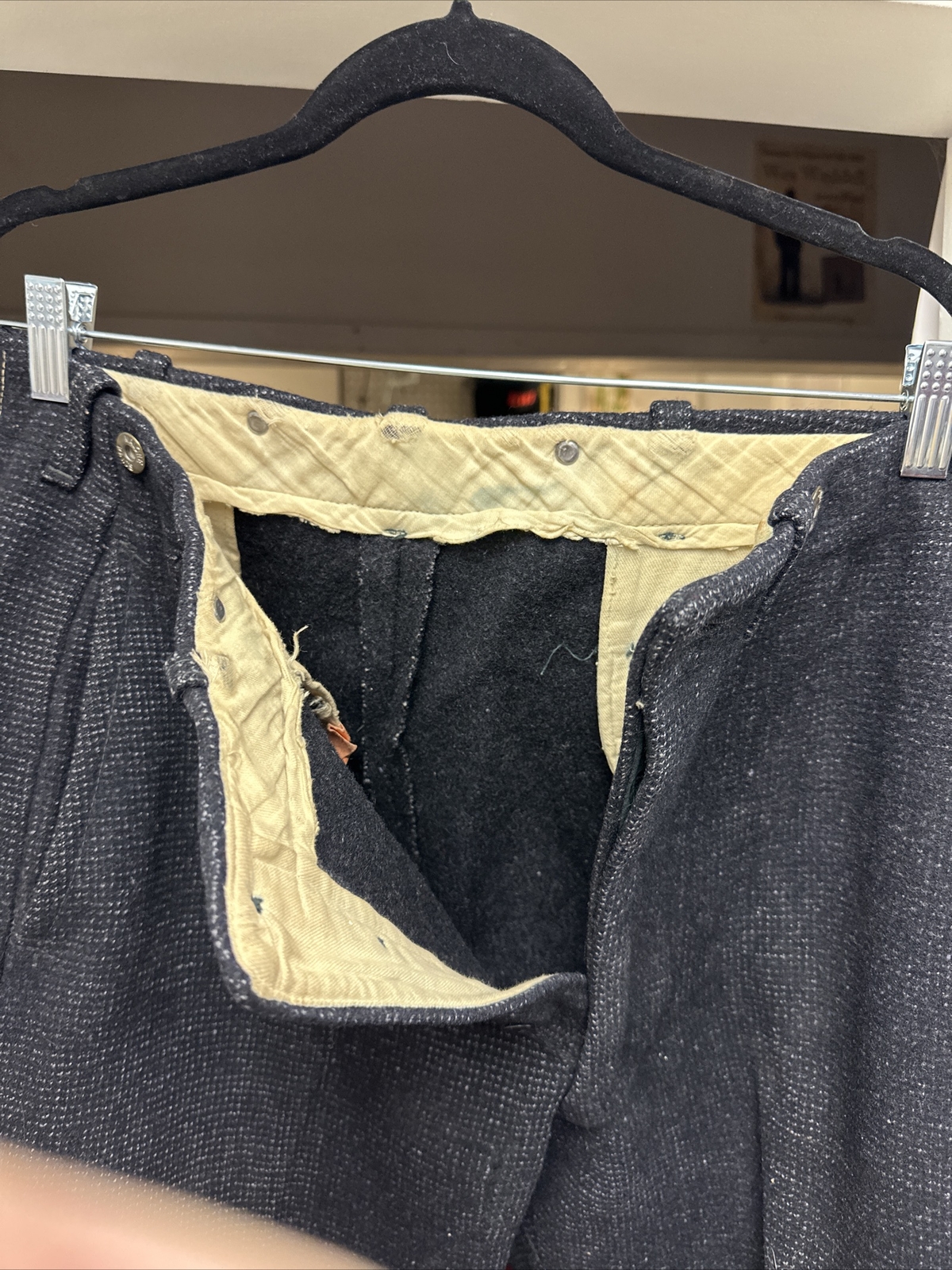 Heavy Wool Gray Malone Plaid Maine Guide Hunting Pant… - Gem