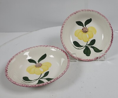 Blue Ridge Southern Potteries ~ Fruit Dessert Sauce Bowl ~Red Yellow ...