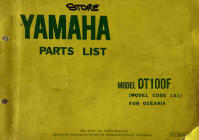 Yamaha genuine-parts book 1979 DT100F | eBay Australia