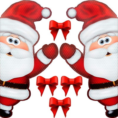 Santa Claus Magnet Set Waving Christmas Holiday Car Xmas Decor Kit with ...