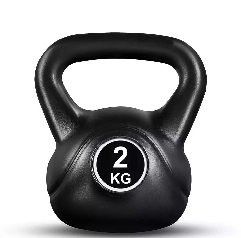 2-24kg Vinyl Kettlebell Weight Set Kettlebells Exercise Home Fitness ...