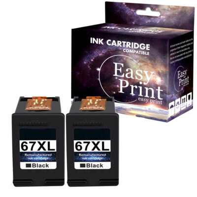 Remanufactured 2BK 67XL Ink replace for HP ENVY Pro 6455 6458 | eBay