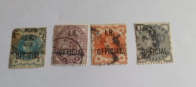 GB QV 1882-88 I.R. Officials SgO17, O3, O13, O5 USED (lot 783) | eBay UK