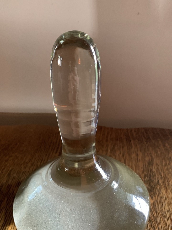 Vintage Solid Glass Artist’s Paint Muller 7” Tall 5” Base Pigment ...