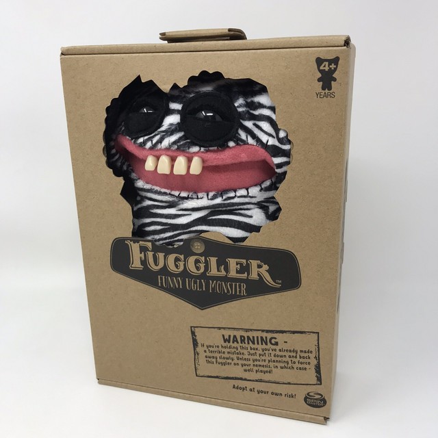 Fugglers Funny Ugly Monster 9 Inch Grin Grin Zebra Print Plush Creature ...