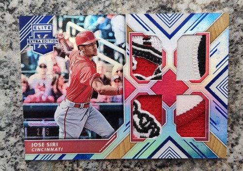2018 Elite Extra Edition Quad Elite Patches Blue Parallel #7 Jose Siri ...