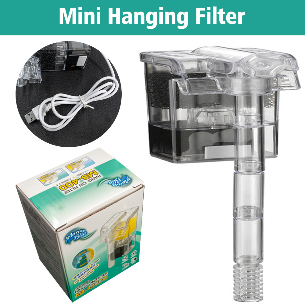 Aquarium Fish Tank Mini Waterfall Hang On External Oxygen Pump Water ...