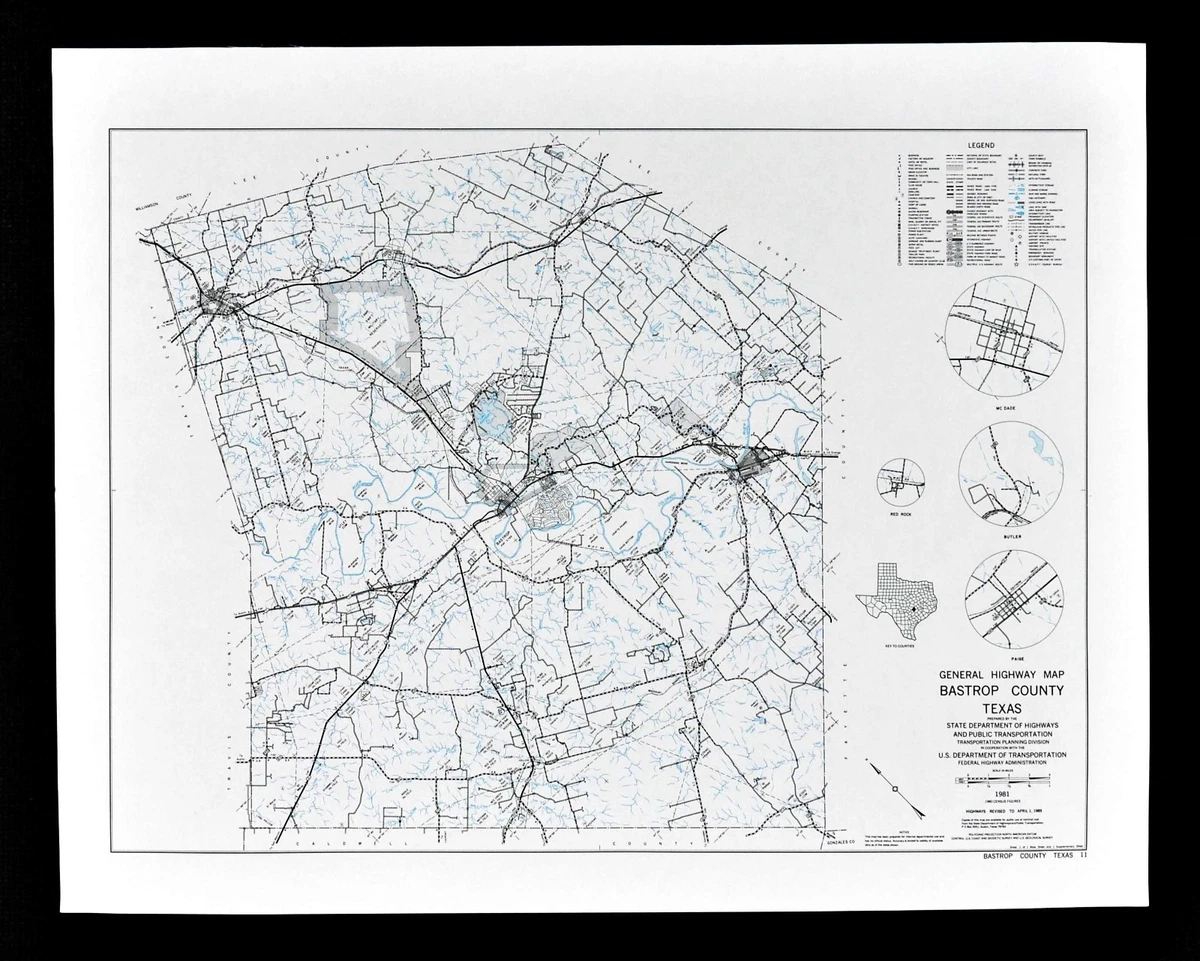 Bastrop Co Tx Map