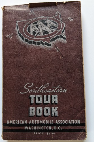 1937- AAA - Southeastern Tour Book - Maps, Charts, Highway foldout map ...
