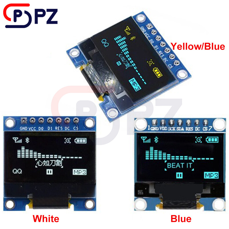 Ideaspark OLED Display Blue Yellow 0.96 Inch OLED Display SSD1306 ...