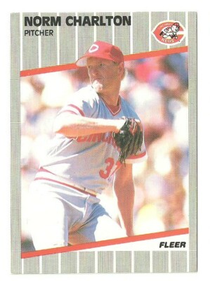 NORM CHARLTON CINCINNATI REDS #155 - FLEER NM-MT 1989 | eBay