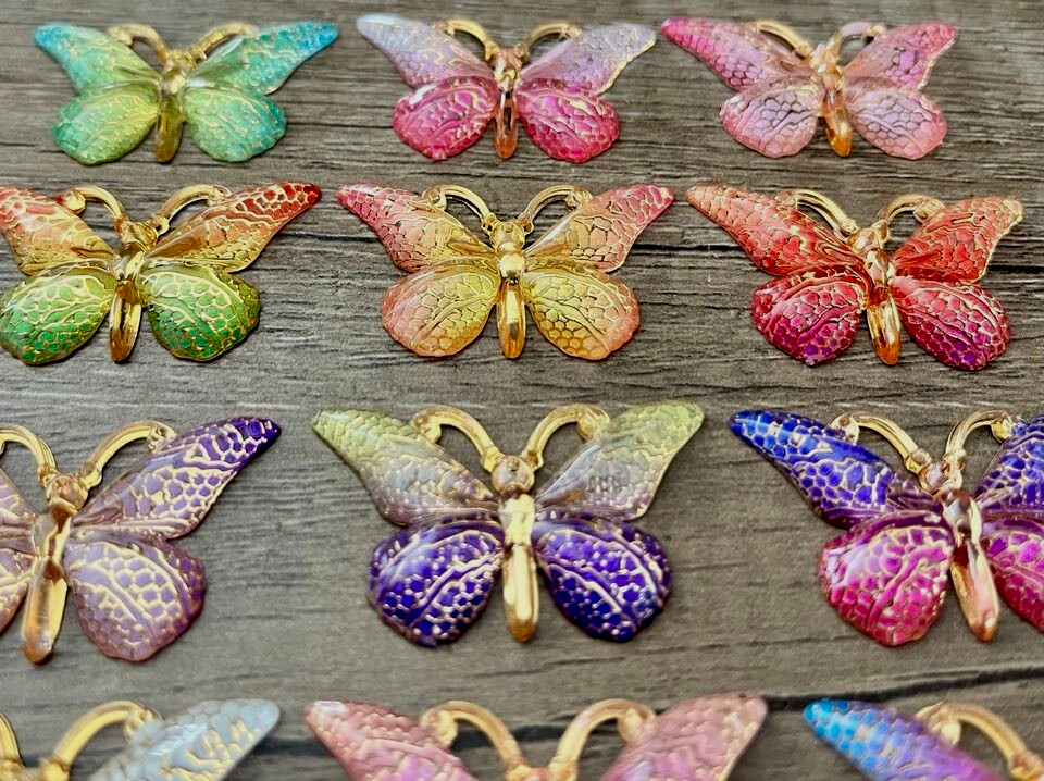 10pc Shiny Gold Laced Butterfly Shoe Charms for Crocs or Laces | eBay