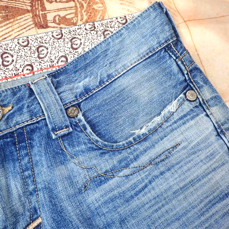 EDWIN 503 Low Rise Japan Made Size L (32~34) BLUE TRIP Redline ...