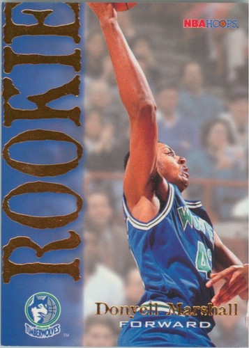 Donyell Marshall RC 1994-95 NBA Hoops #351 Minnesota Timberwolves ...