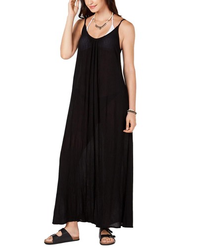 Raviya Sleeveless Swimsuit Cover-Up Maxi Dress in Muse Black Size ...