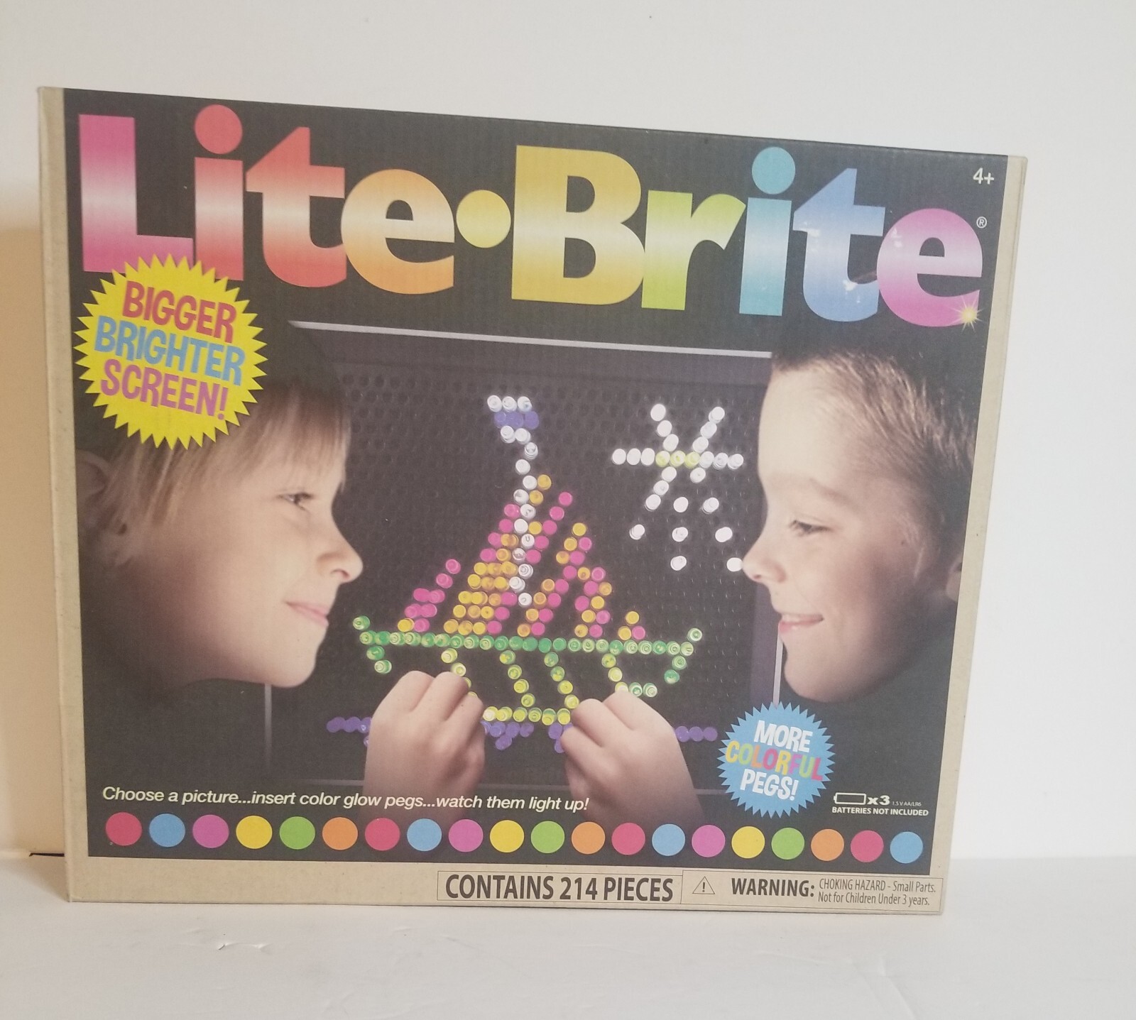 Light Bright Game Set - 214 Pegs Magic Screen Retro Style Lite Brite ...