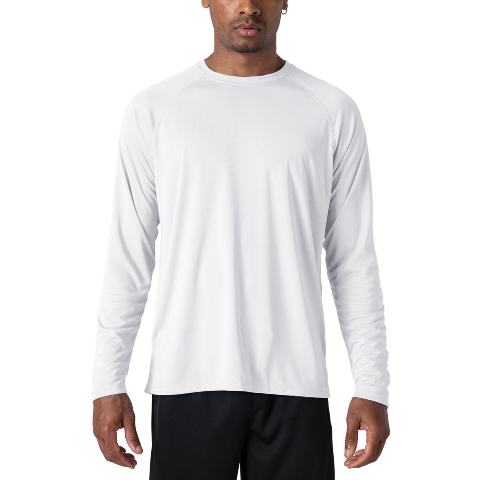 Men's UPF50+ Sun Protection UV Block Shirts Outdoor Fishing Performance ...