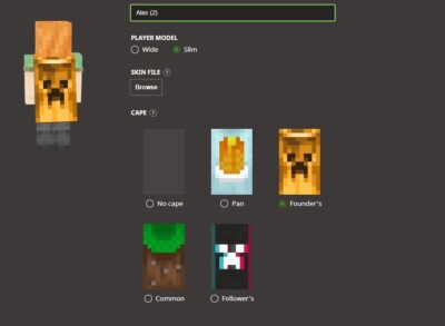 Minecraft 2019 Founders Cape *Rare* Account & Follower's Cape, Pan Cape ...