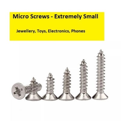 Tiny Sizes Micro Screws Extremely Small Sizes - Glasses Phones ...