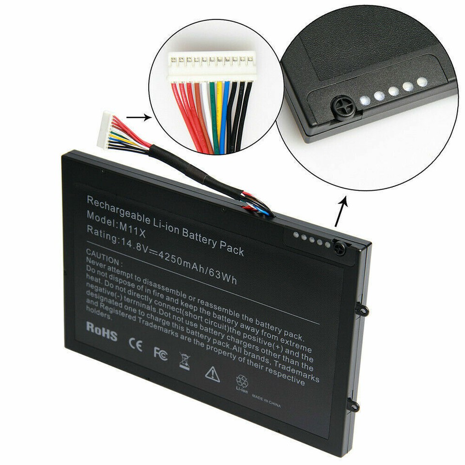 M11x Battery For Dell Alienware M11xR2 M11xR3 M14x M14xR2 Series PT6V8 ...