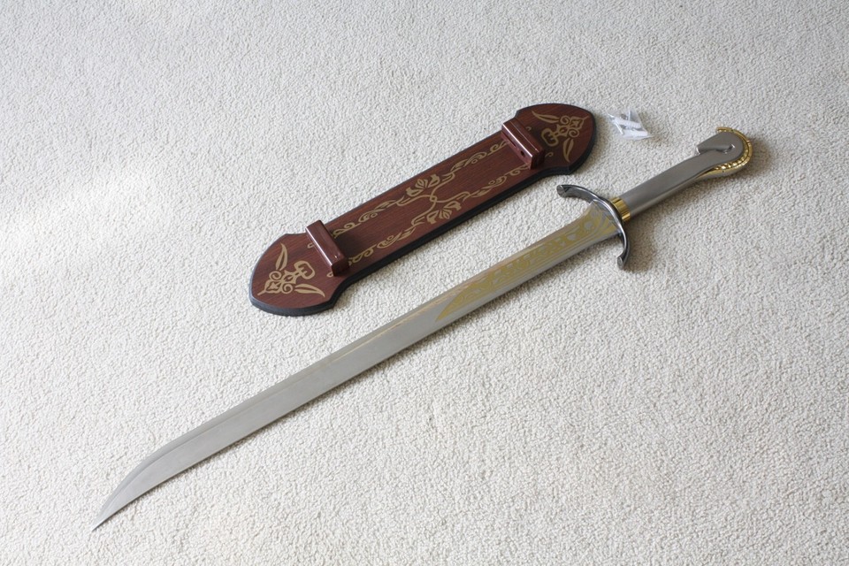 S5281 MEDIEVAL EUROPEAN KNIGHTS SWORD W/ HORSE POMMEL TWO TONE 41.9" W ...