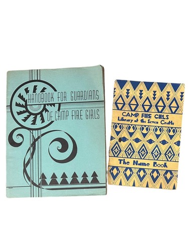 Vintage 1940's Camp Fire Girls Guardian Handbook LOT of 2 Books Name ...