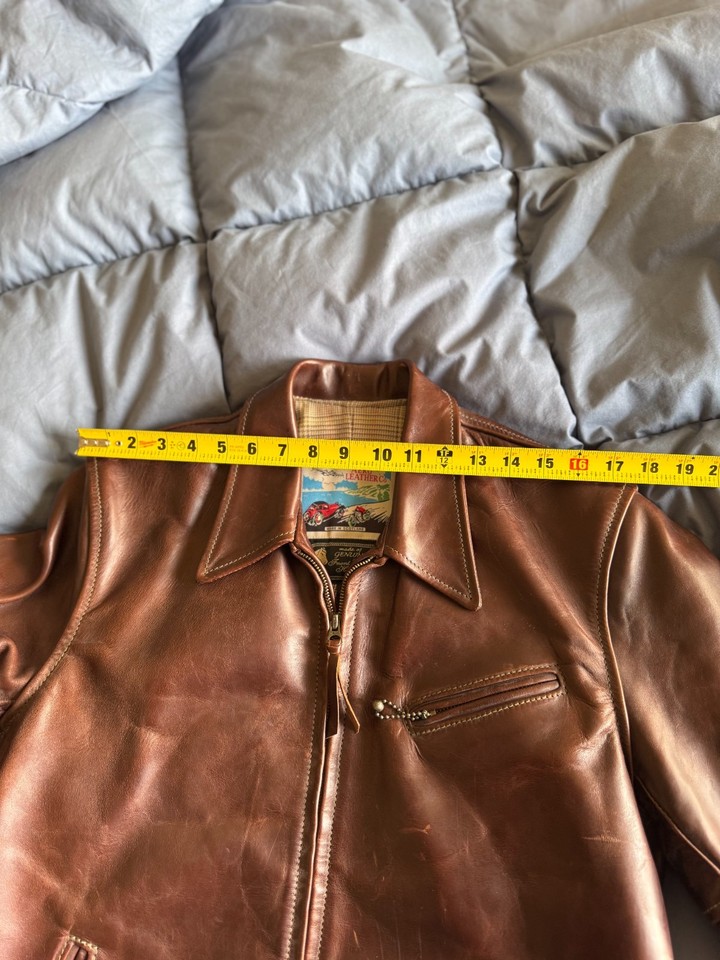 Aero Premier 1930's Half Belt Brown Leather Horween Chromexcel Jacket ...
