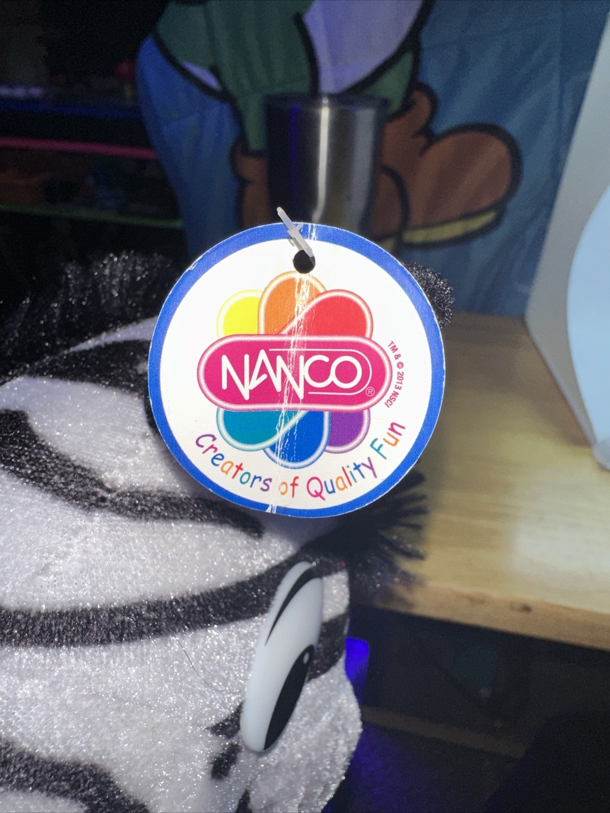 Nanco 9" 2013 Zebra Black And White Plush Stuffed Animal Toy ITEM: PF ...