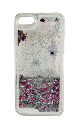 Star Glitter Waterfall Phone Case for iPhone 5/5S/SE 1st Gen, Silver | eBay