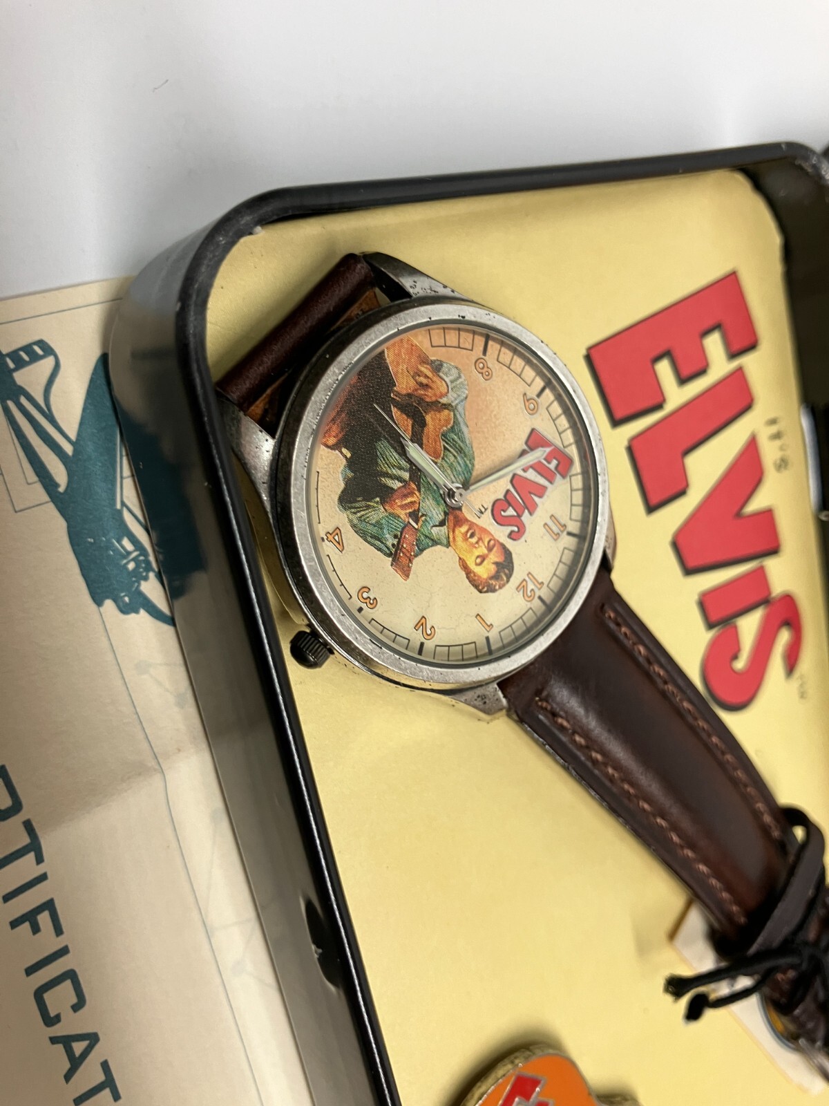 Elvis Presley FOSSIL Limited Edition Watch in Tin Box with Collectors ...