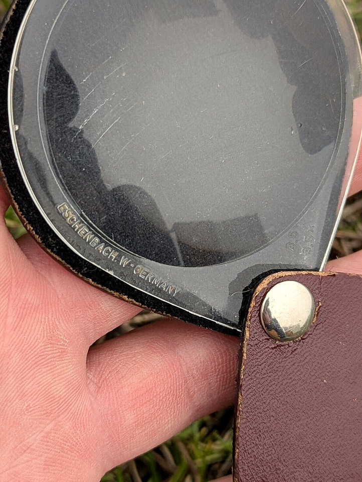 Eschenbach Classic Leather Folding Magnifier 3.5X 50 Magnifying Glass ...