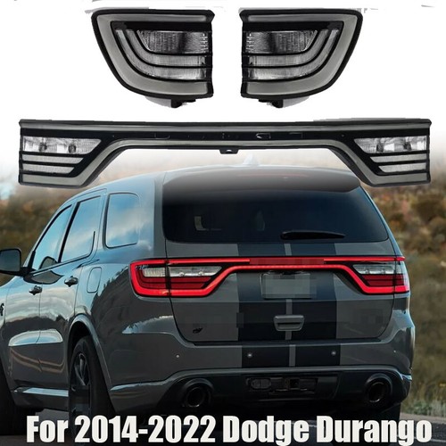 3PCS Tail Lights For 2014-2022 Dodge Durango Camera Hole Smoked ...