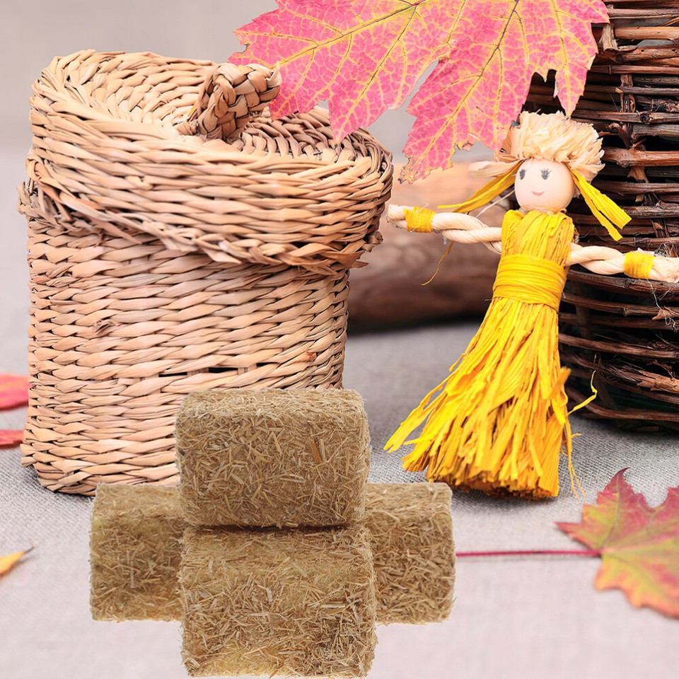 12Pcs Mini Hay Bales Bales Simulation Miniature Hay Farm Toy Dollhouse ...