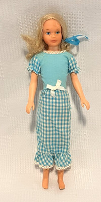 Vintage Mattel Barbie Quick Curl Skipper Doll w/ Original Dress & 1 ...