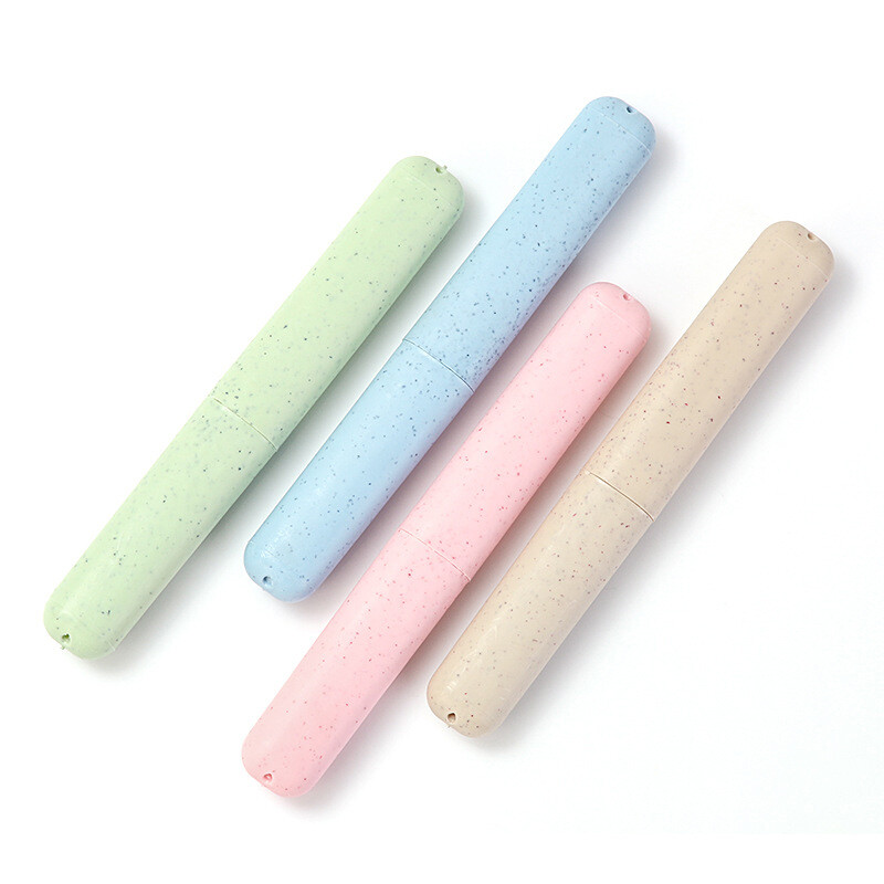 Candy Color Wheat Straw Toothbrush Storage Box Protector Tooth Brushes ...
