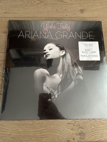 Ariana Grande Yours Truly clear vinyl LP with white swirls (limited ...