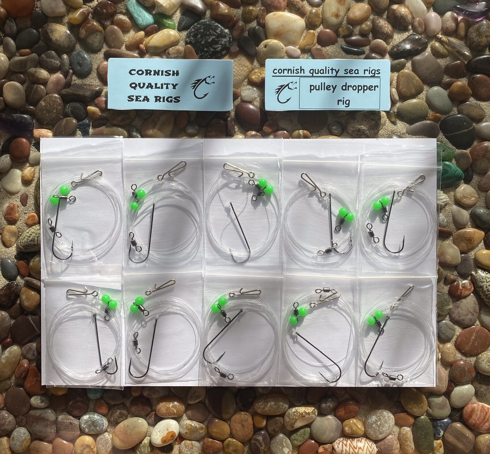 Cornish Quality Sea Rigs PULLEY DROPPER RIGS Pack of 10 rigs Free ...