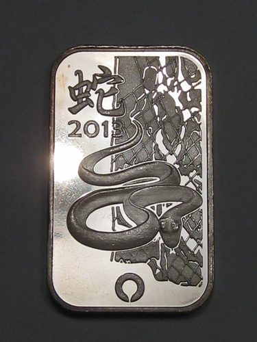 Vintage 2013 ART BAR Year of the Dragon Rand Refinery 1 troy oz .999 ...