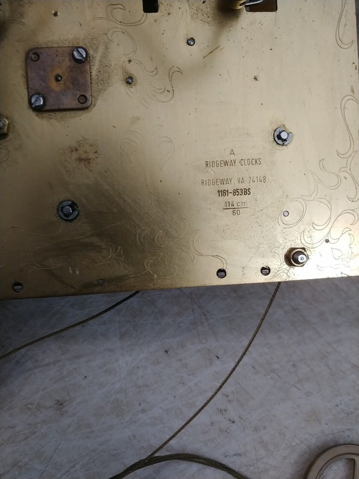 RIDGEWAY GRANDFATHER CLOCK MOVEMENT 1161-853BS 114 cm | eBay