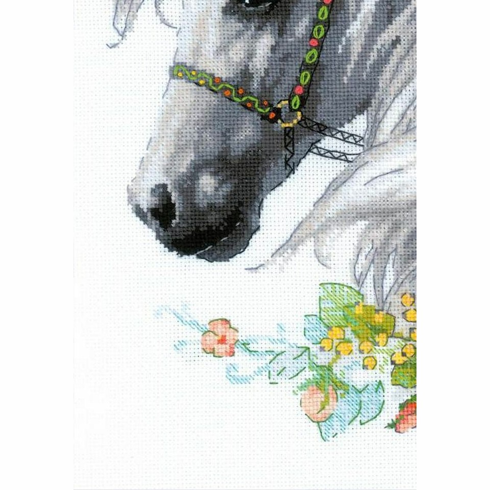 Cross-stitch kit RIOLIS 1804 White Mane and Roses | eBay