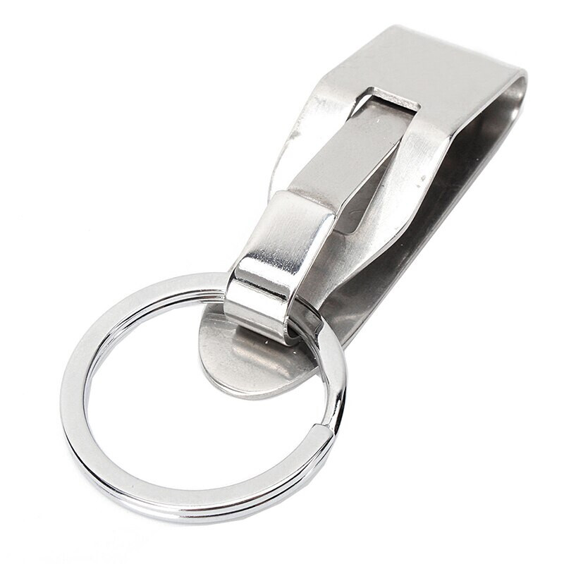Detachable Quickdraw Keychain Steel Belt Clip Key Ring Holder Snap ...