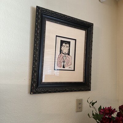 REAL Salvador Dali ORIGINAL Self Portrait, Pen and Ink With Watercolor ...