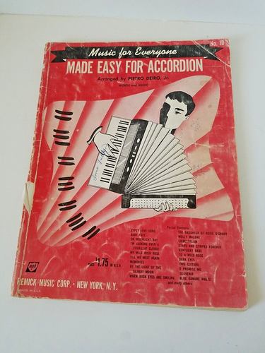 Vintage Made Easy For Accordion Pietro Deiro Jr 1955 | eBay