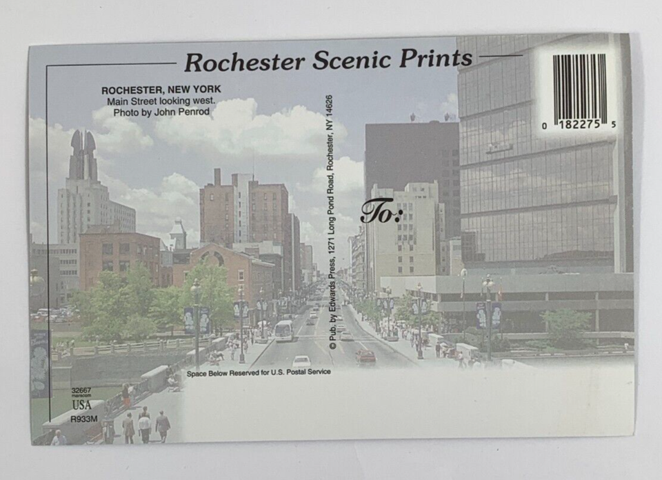 Main Street Looking West Rochester New York Postcard | eBay
