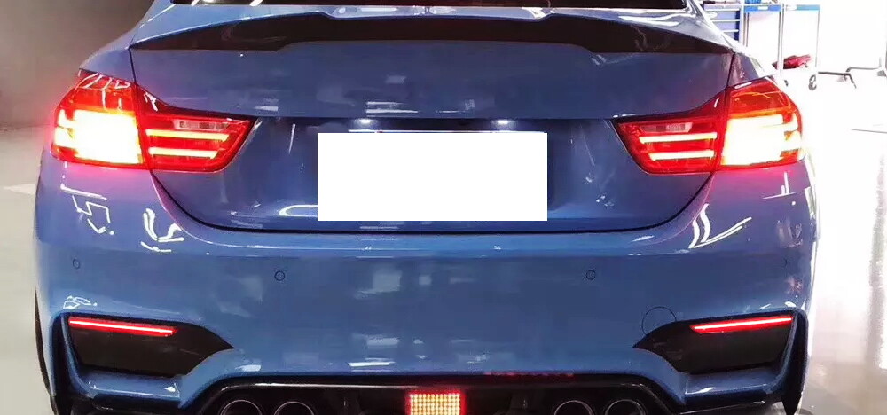 Clear Lens Full LED Strip Rear Bumper Reflector Lights For BMW F30 3 w ...