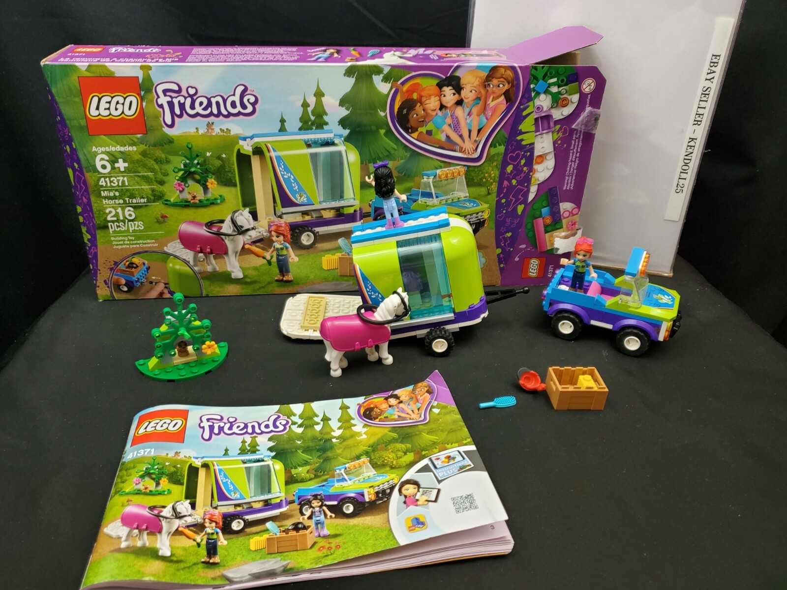 Preowned Lego 41371 Mia's Horse Trailer - Box/Mini/Instr. - READ ...